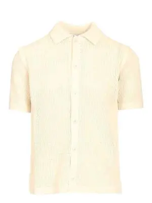 Maison Kitsuné Short Sleeve Knit Cardigan - Pureecru