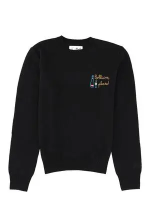 MC2 SAINT BARTH MC2 Saint Barth Embroidered Crewneck Sweater Black