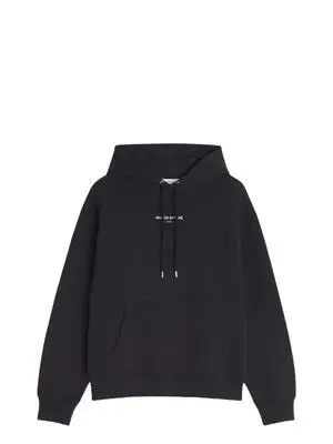 Maison Kitsuné Logo Print Hoodie - Black
