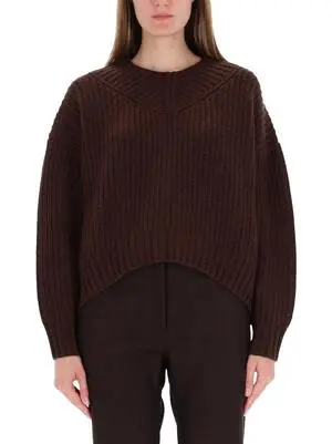 Staud Ribbed V-neck Sweater - Brown