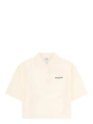 Maison Kitsuné Oversized Logo Polo Shirt - Ivory