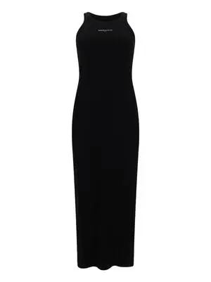 Maison Kitsuné Organic Cotton Ribbed Mini Dress - Black