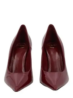 Saint Laurent Pointed Toe High Heel Pumps - Bordeaux