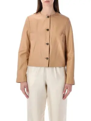 LOULOU Raho Plongé Leather Jacket - Sienna