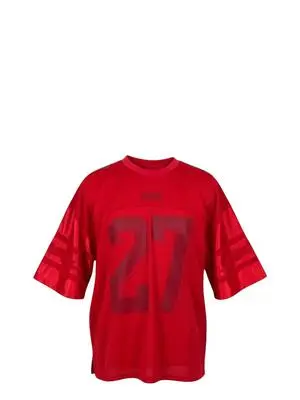Rhude 27" Short Sleeve Football Jersey - Red/red
