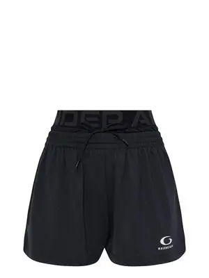 BALENCIAGA Balenciaga Black Polyester Blend Running Shorts