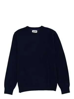 MC2 SAINT BARTH Wool Blend Crew Neck Sweater - Blue