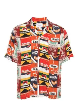Rhude Silk Cigarette Shirt For - Redmulti