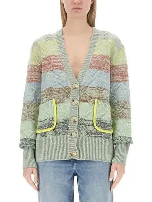 CORMIO Renato Striped Cardigan - Multicolour