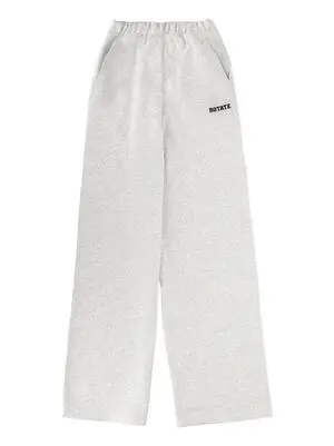 ROTATE BY BIRGER CHRISTENSEN Organic Cotton Wide Leg Trousers - Grey