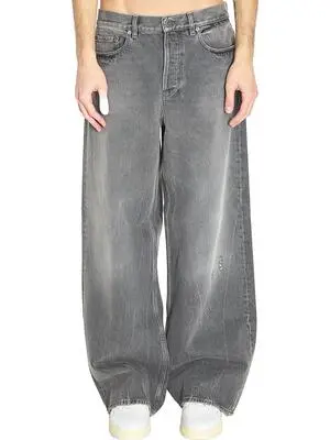 GOLDEN GOOSE Journey M's Wide Leg Pants In Denim - Grey
