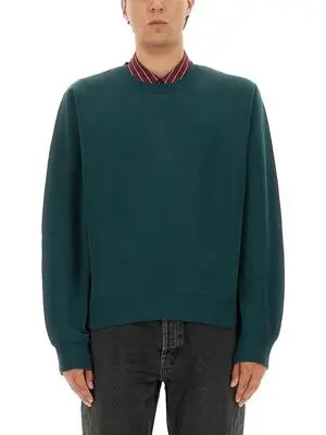 Saint Laurent Cotton Crewneck Sweater - Green
