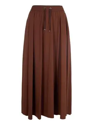 Herno Maxi Skirt With Drawstring Waist - Cuoio