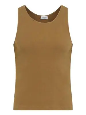 Saint Laurent Ribbed Tank Top - Brown
