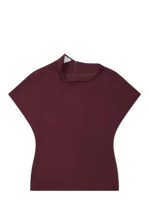 Bottega Veneta Draped Regular Fit Top - Red