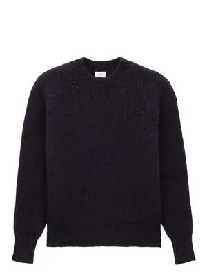 Saint Laurent Ribbed Alpaca Blend Pullover Sweater - Blue