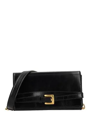 Balmain BALMAIN Leather Crossbody Bag Black