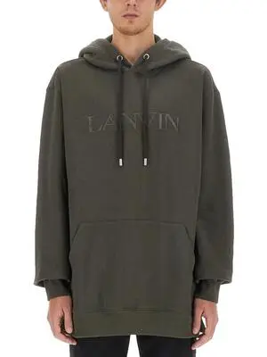 LANVIN LANVIN Oversized Paris Embroidered Hoodie Multicolour
