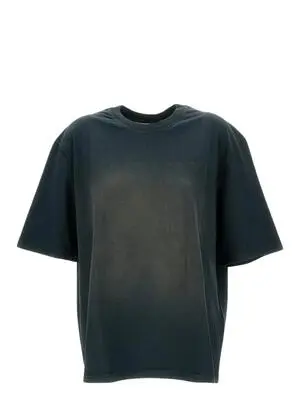 GOLDEN GOOSE Dyed Oversized Cotton T-shirt - Black