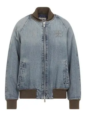 Miu Miu Denim Blouson Jacket - Blue