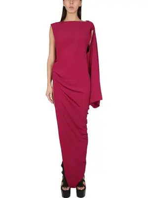 Rick Owens Asymmetrical Layered Maxi Dress - Fuchsia