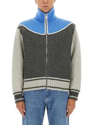 Bottega Veneta Wool Zip-up Cardigan - Multicolour