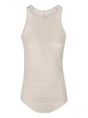 RICK OWENS RICK OWENS Sleeveless Mini Tank Top With Curved Hem