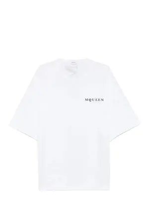 Alexander McQueen Alexander Mcqueen Graphic Logo T-Shirt For Men Whiteblack