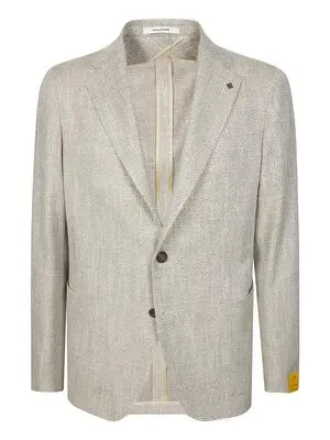 Tagliatore Single-breasted Herringbone Blazer - Beige