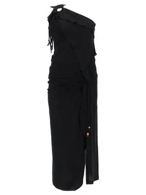 Isabel Marant Étoile ISABEL MARANT Draped One-Shoulder Maxi Dress Black