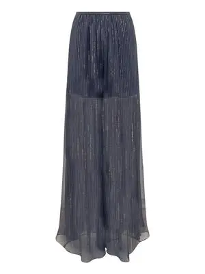 Rochas ROCHAS Fluid Tailored Trousers With Metallic Stripes Navy