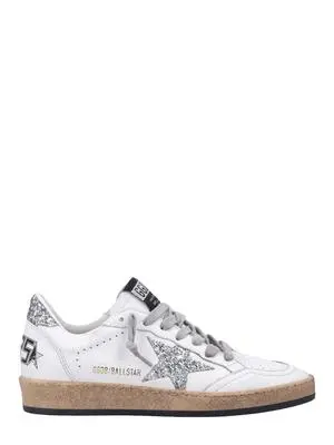 GOLDEN GOOSE GOLDEN GOOSE Artisanal Classic Sports Sneakers With Glitter Accents Bianco