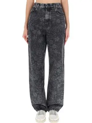 GOLDEN GOOSE High-rise Wide-leg Jeans - Black