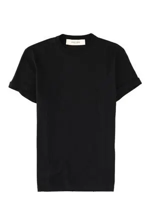 GOLDEN GOOSE Cotton T-shirt With Logo Patch - Black