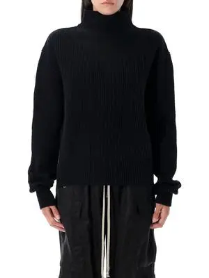 Rick Owens Ribbed Turtleneck Sweater - Black