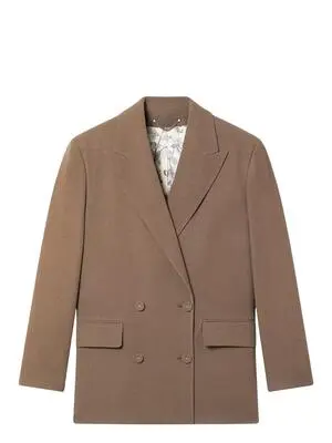 GOLDEN GOOSE Oversized Double-breasted Wool Blazer - Brown