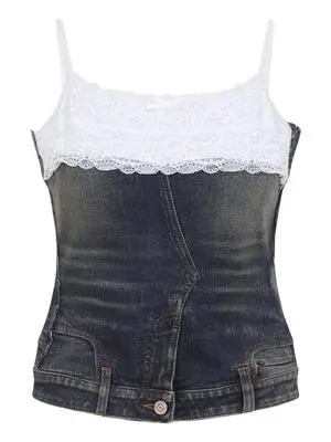 Balenciaga Patched Cotton Top - Blue