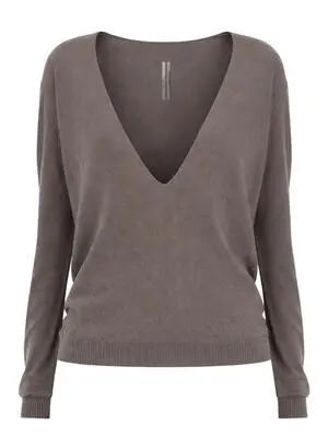 Rick Owens Temple Extreme V-neck Sweater - Black