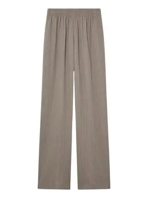 GOLDEN GOOSE Brittany" Striped Wide Leg Pants - Beige