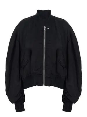 Rick Owens Temple Secchia Flight Bomber Jacket - Black