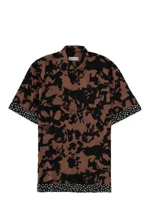 Dries Van Noten Abstract Flower Border Print Shirt - Multicolour