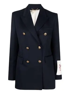 GOLDEN GOOSE Diva Double-breasted Blazer With Peak Lapels - Blue