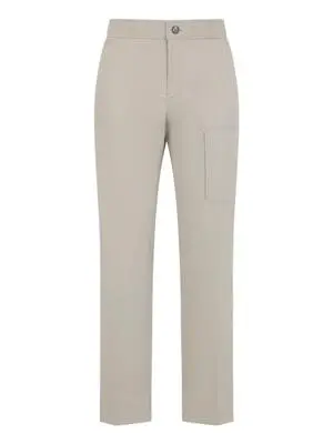Brioni Cotton Elastane Tailored Trousers - Brown