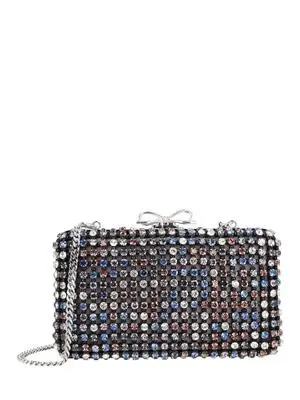 SELF-PORTRAIT Crystal Embellished Bow Detail Crossbody Bag - Multicolour