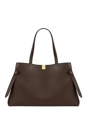 Yuzefi Gyoza Tote Pebble Grained Leather - Brown