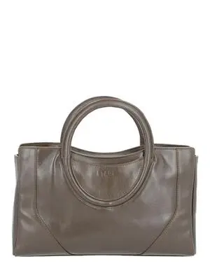 Staud STAUD Structured Leather Tote Bag Brown