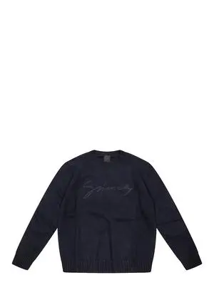 Givenchy Logo Wool And Cashmere Sweater - Blu