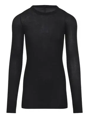 Rick Owens Ribbed Long Sleeve T-shirt - Black