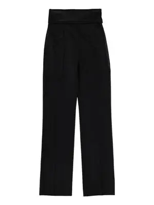 Alexander McQueen High-waisted Tailored Wool Trousers - Black
