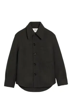 AMI Paris Buttoned Outerwear Jacket - Anthracite